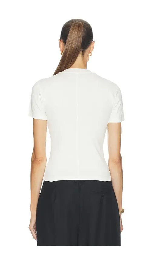 EAVES Bonnie High Neck Baby Tee - White