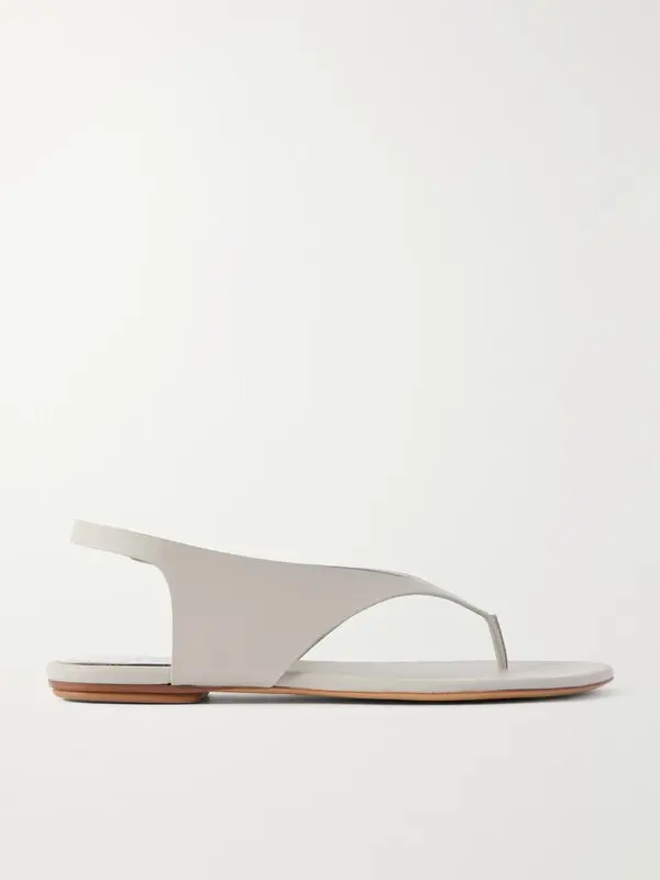 Le Monde Beryl Langley Leather Sandals - Gray