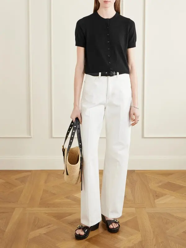 LA LIGNE Alex Cropped Knitted Cardigan