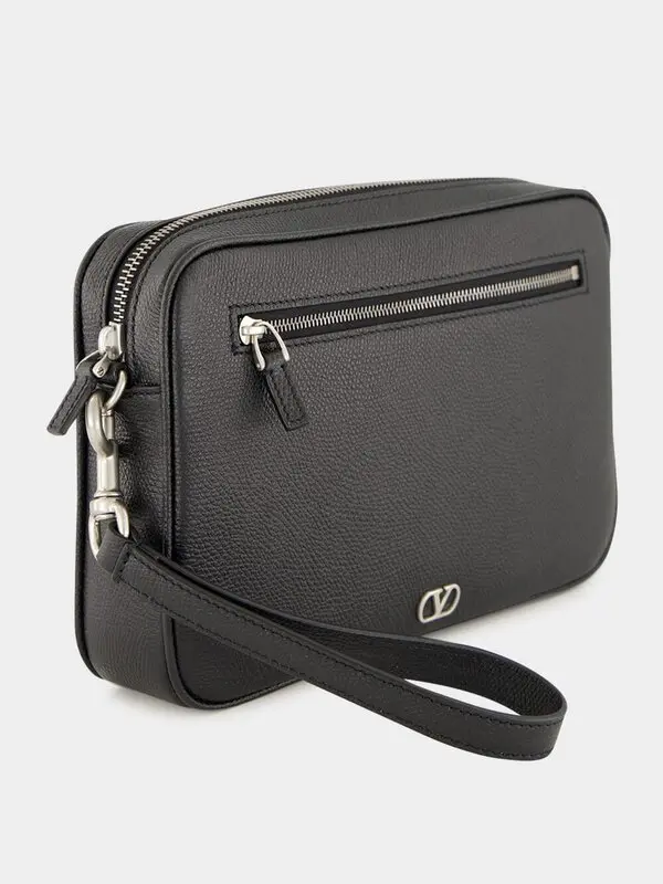 Valentino Garavani Leather Pouch With Vlogo Signature