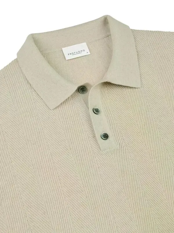PROFUOMO Herringbone Polo Shirt