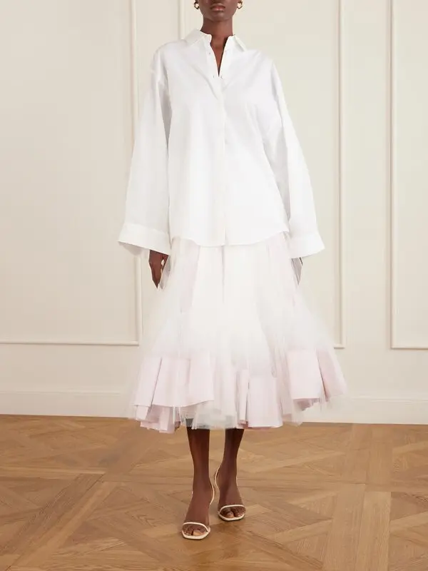 Jacquemus La Jupe Mireio Pleated Midi Skirt - Pink