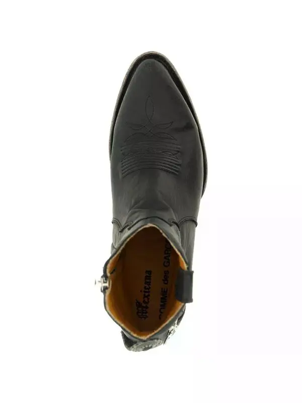 Comme Des Garçons X Mexicana Logo Charm Ankle Boots