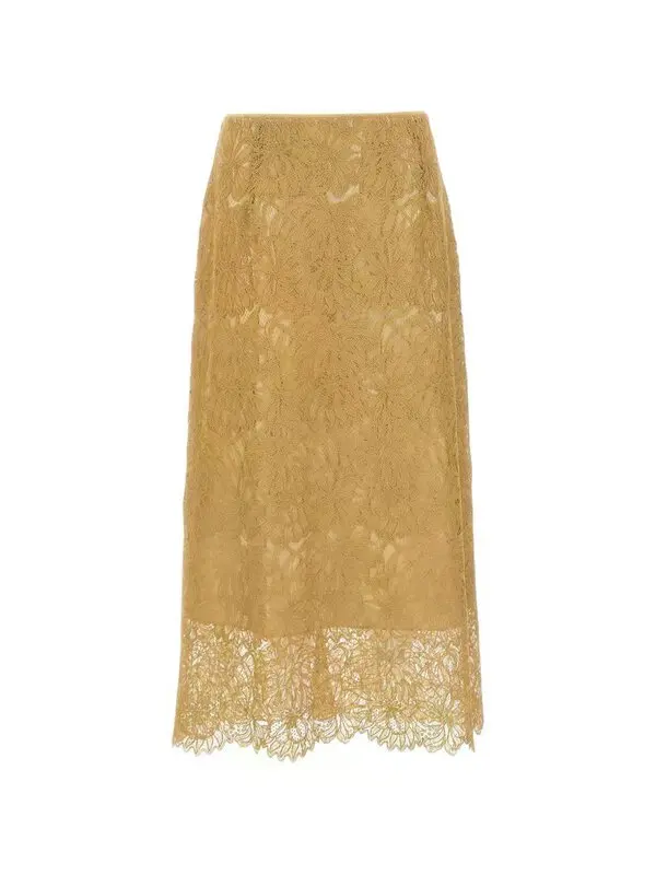 Vince Lace Midi Skirt - Neutrals