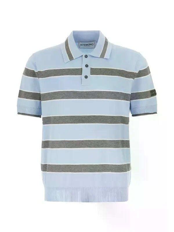 Iceberg Regular-fit Striped Cotton Polo Shirt
