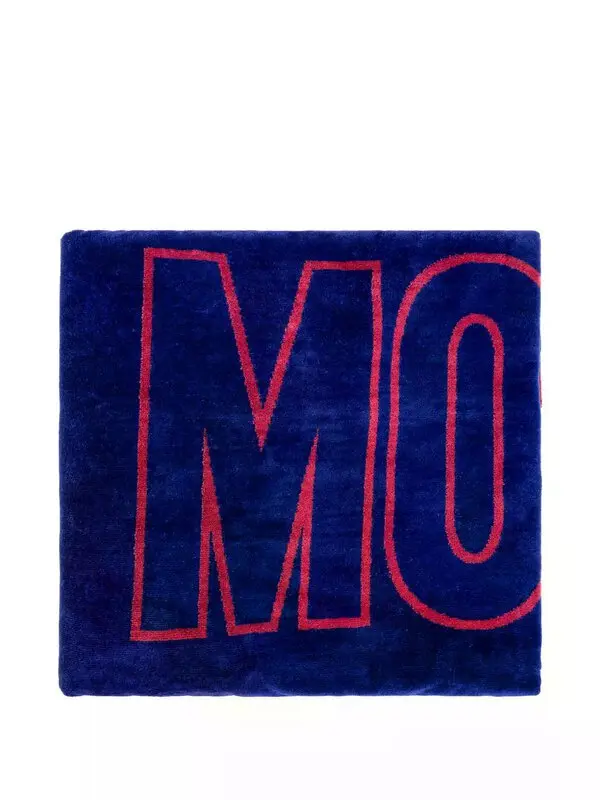 Moschino Design Cotton Bath Towel - Blue