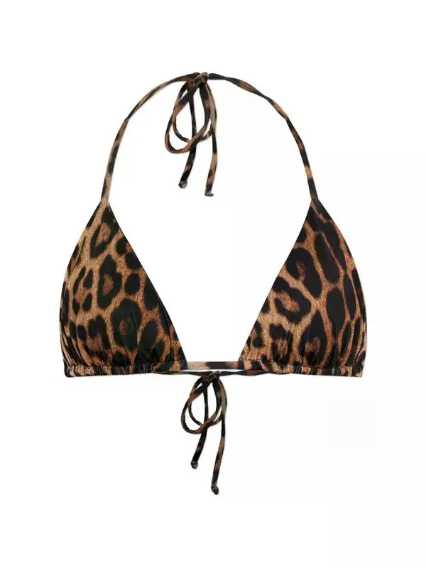 Moschino Leopard-print Bikini Top - Neutrals