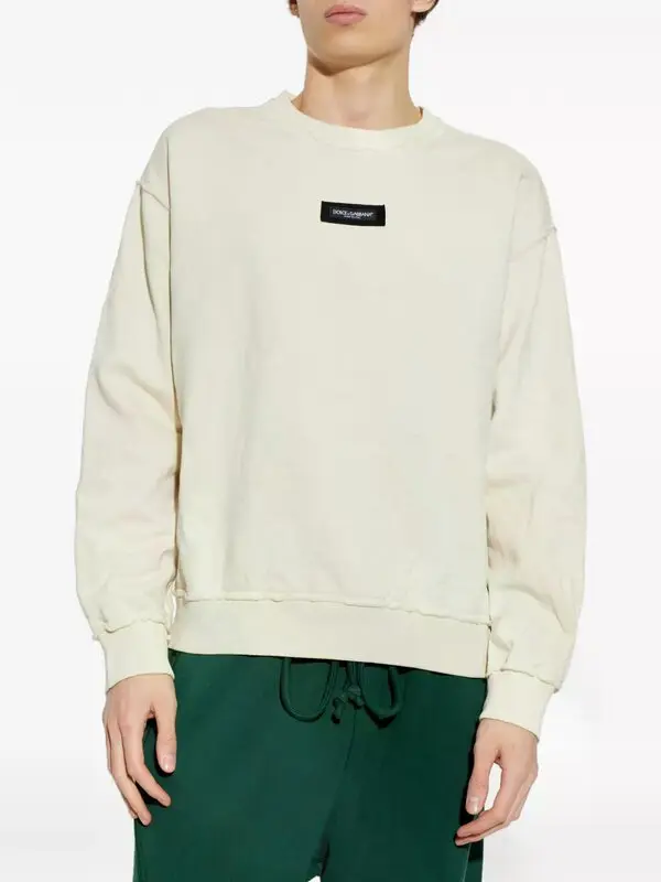Dolce & Gabbana Raw-trim Sweatshirt - Neutrals