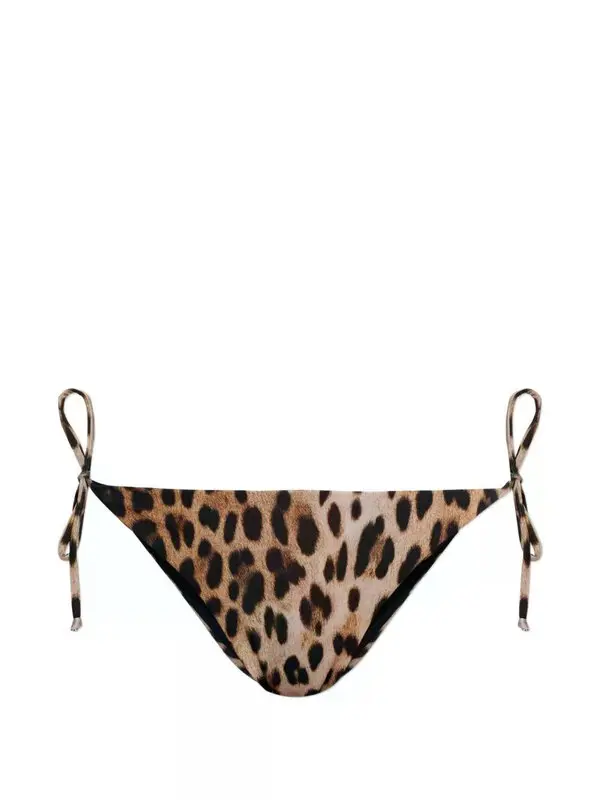 Moschino Leopard Print Bikini Bottom - Neutrals