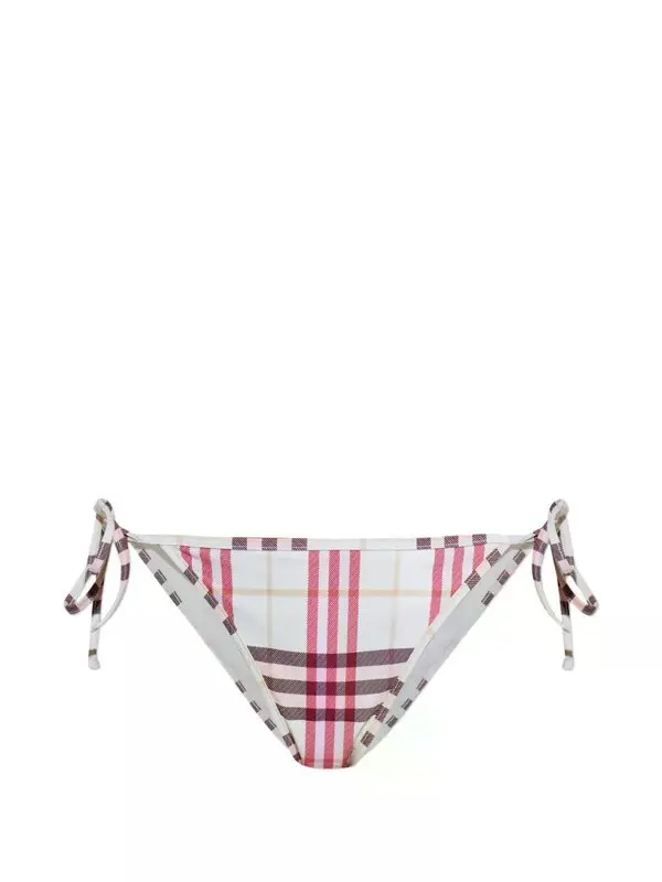 Burberry Plaid Tie Side Bottom - White