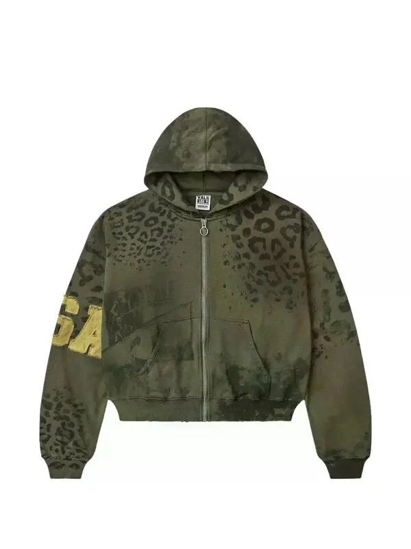 VALE FOREVER Animal-print Zip-up Hoodie
