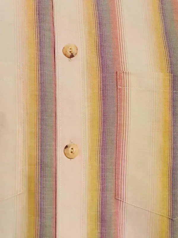 Isabel Marant Étoile Striped Shirt With Pockets - Neutrals