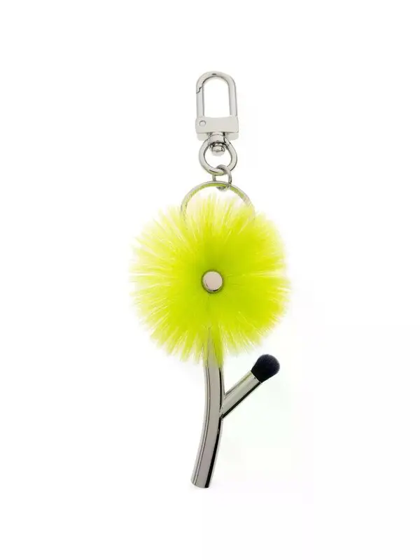 Issey Miyake Flower Charm Keyring - Silver