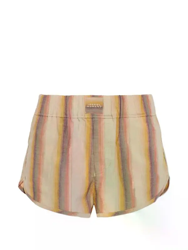 Isabel Marant Étoile Melinea Striped Shorts - Neutrals