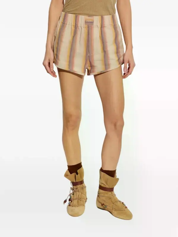 Isabel Marant Étoile Melinea Striped Shorts - Neutrals