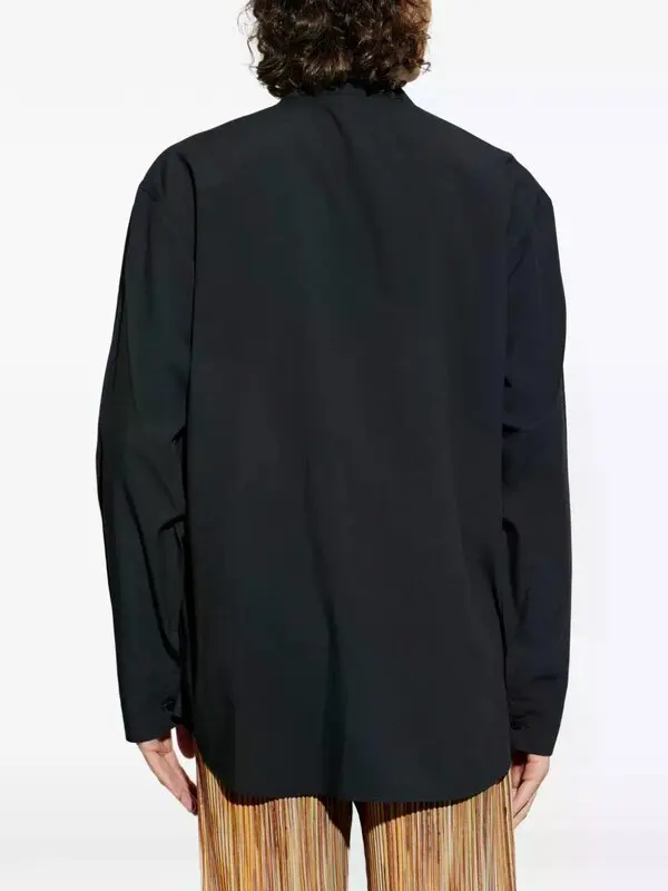 black collarless dress shirt Maiyifu-GJ Men Linen Button Down Beach Short Sleeve Banded Collar Yoga Shirts Regular Fit Mandarin Collar Shirt (Black,Medium) : Clothing, Shoes & Jewelry Casual shirts Look and feel your effortless best in this Perry Ellis mens button Karl Knox Men's Banded Collar