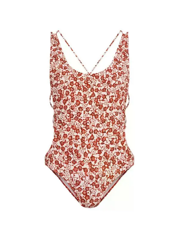 Isabel Marant Tenisia Floral Swimsuit - White