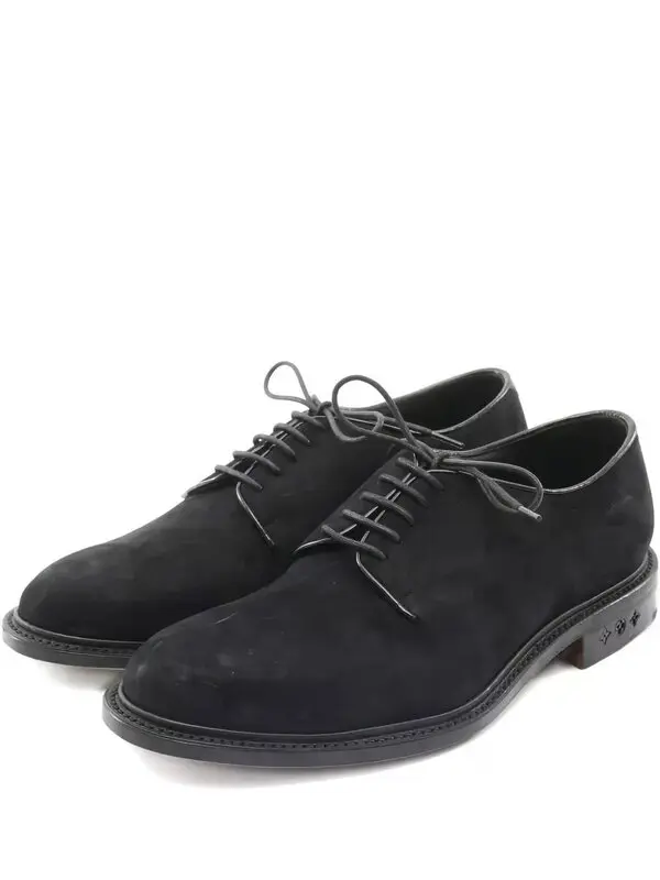 LOUIS VUITTON Lace-up Suede Derby Shoes - Black