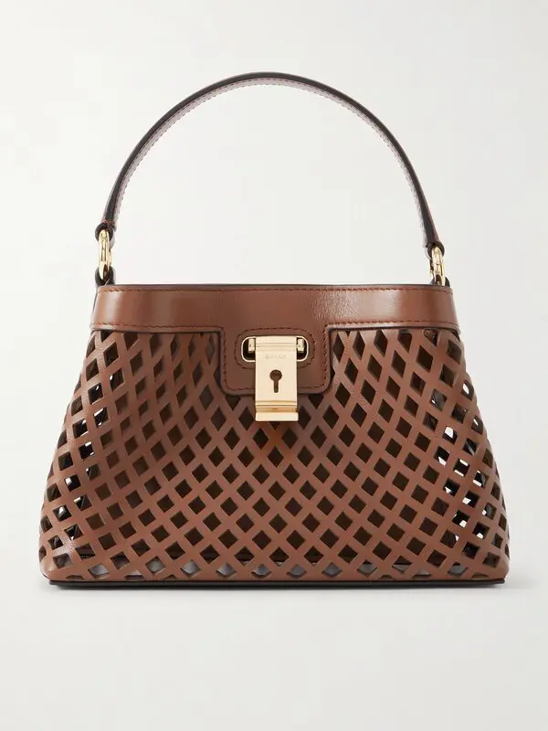 Bally Liv Mini Cut-out Leather Tote - Brown