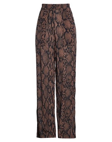 FISICO Viscose Wide-leg Pants - Brown