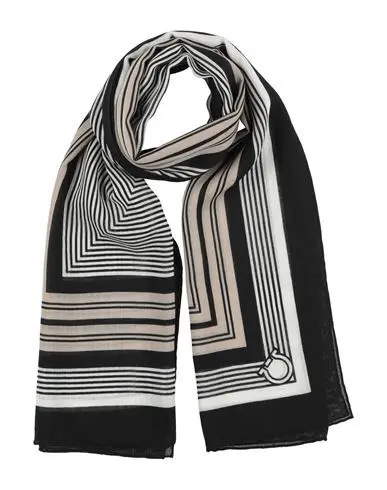 FERRAGAMO Scarf Wool - Black