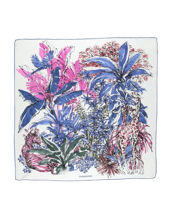 FERRAGAMO Scarf Silk - White