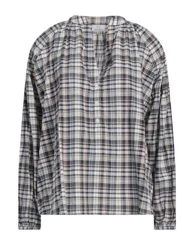 Woolrich Gauze Top With Tartan Pattern - Blue