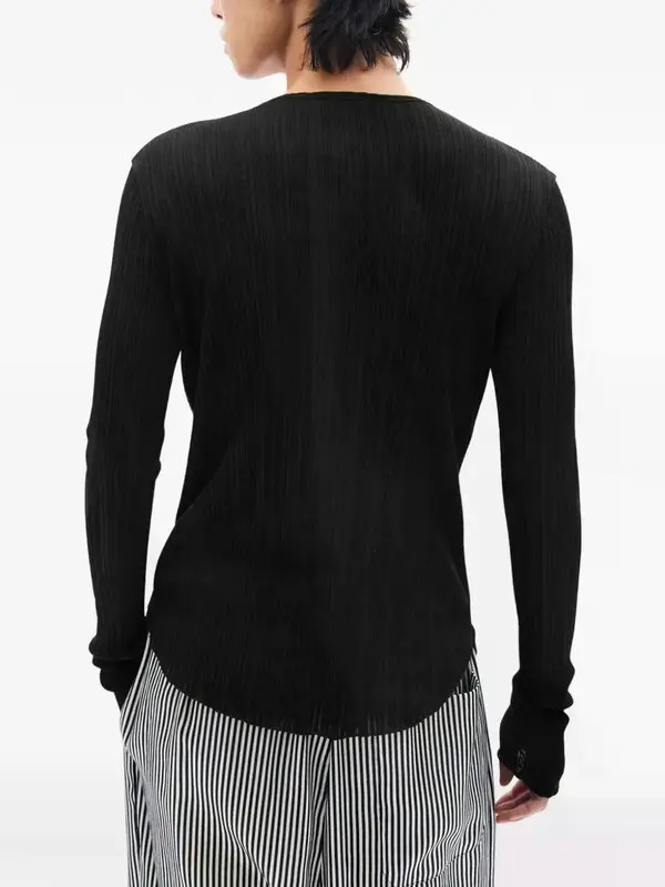 ANN DEMEULEMEESTER Maris Ruffled Long-sleeve Top