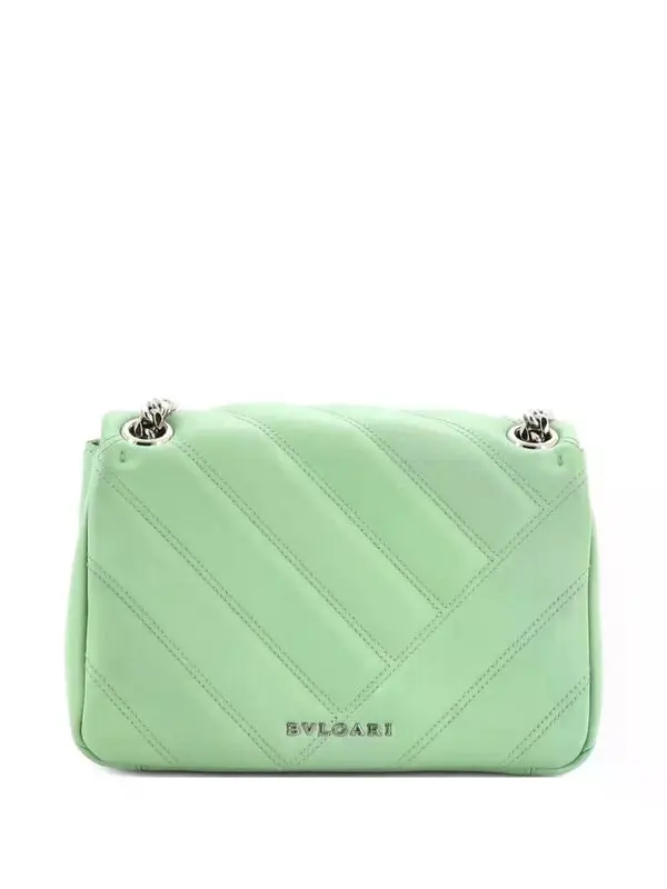 BVLGARI Serpenti Cabochon Diagonal Quilted Leather Small Shoulder Bag