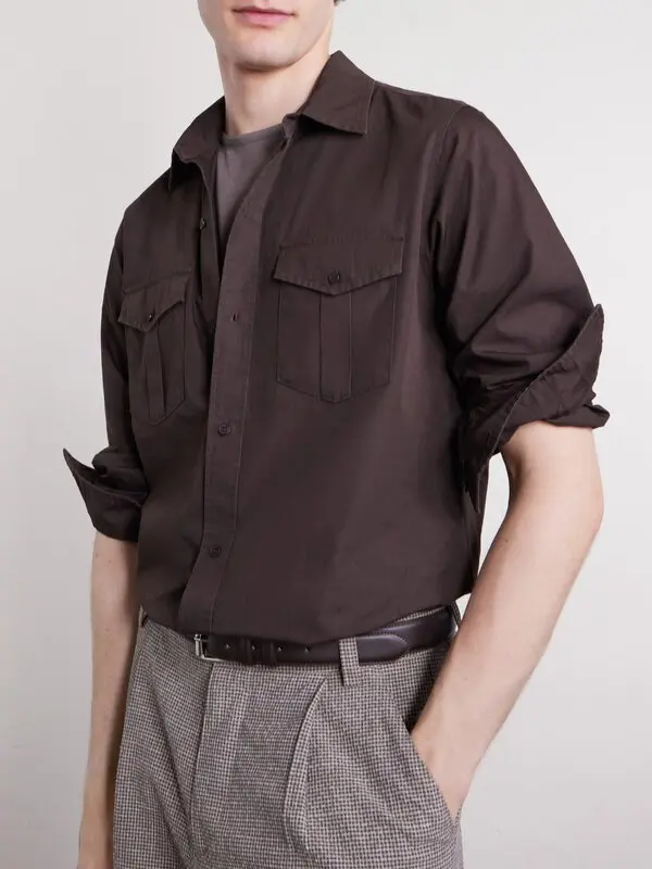 A.p.c. Warren Organic Cotton Shirt - Brown