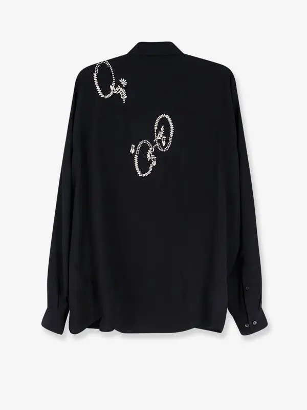 Dries Van Noten Casia Rhinestone Shirt - Black