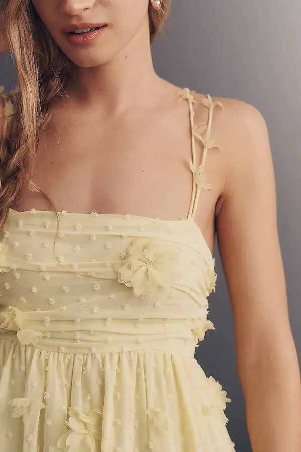 Anthropologie 3d Floral Mini Dress