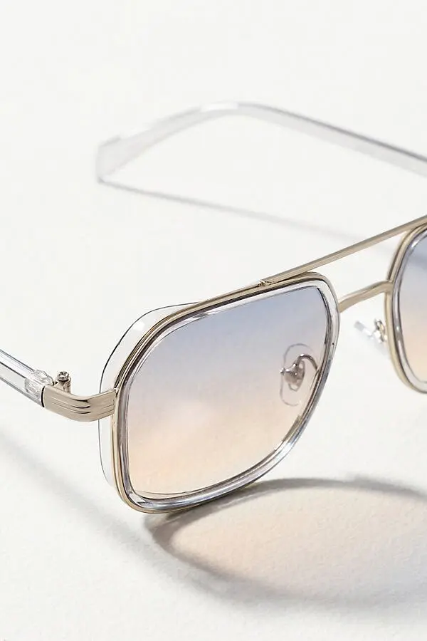ELITE EYEWEAR Metal Aviator Sunglasses - Silver