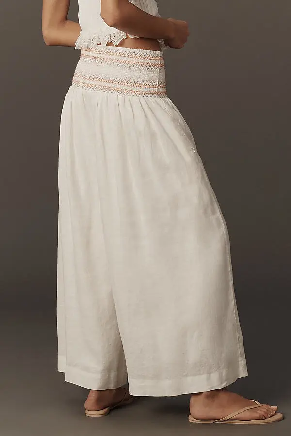 Anthropologie Smocked Palazzo Pants