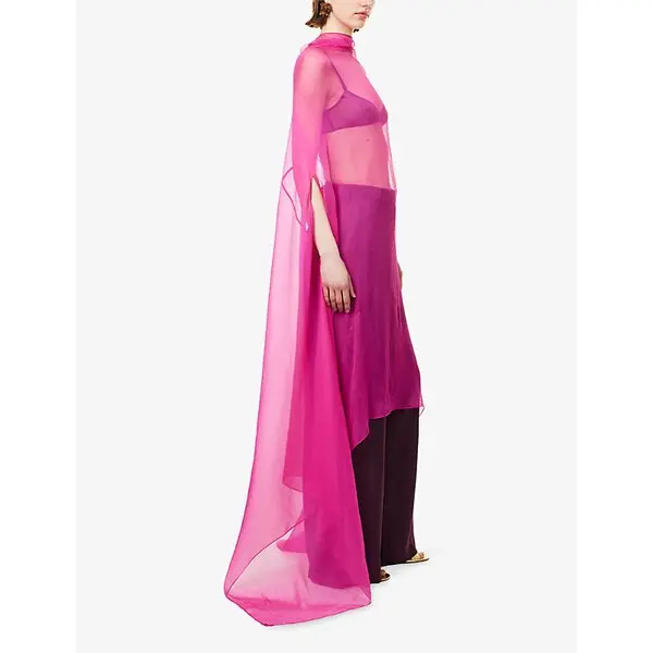 Dries Van Noten Sheer Silk Midi Dress