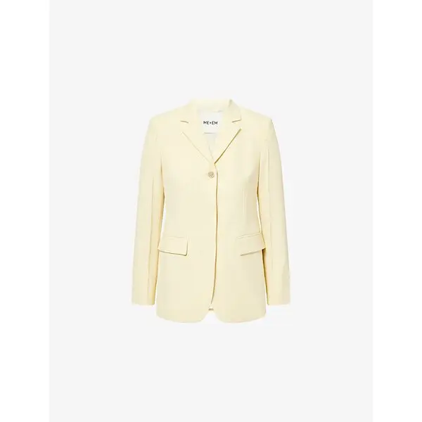 ME+EM Contour Slim-fit Woven Blazer - Dusted Lemon Yellow