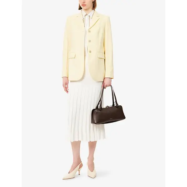 ME+EM Contour Slim-fit Woven Blazer - Dusted Lemon Yellow