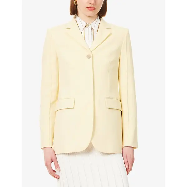 ME+EM Contour Slim-fit Woven Blazer - Dusted Lemon Yellow