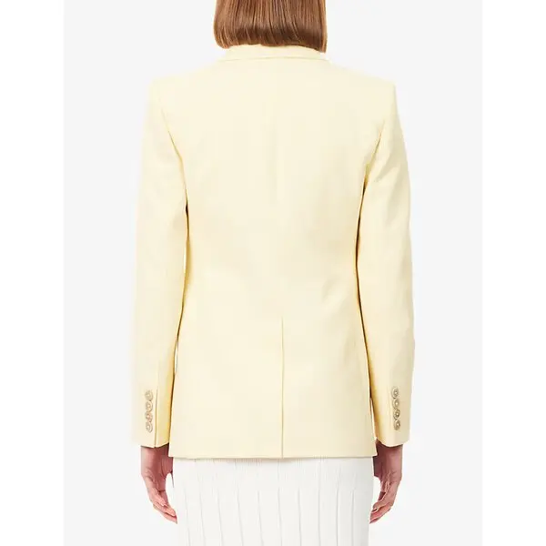 ME+EM Contour Slim-fit Woven Blazer - Dusted Lemon Yellow