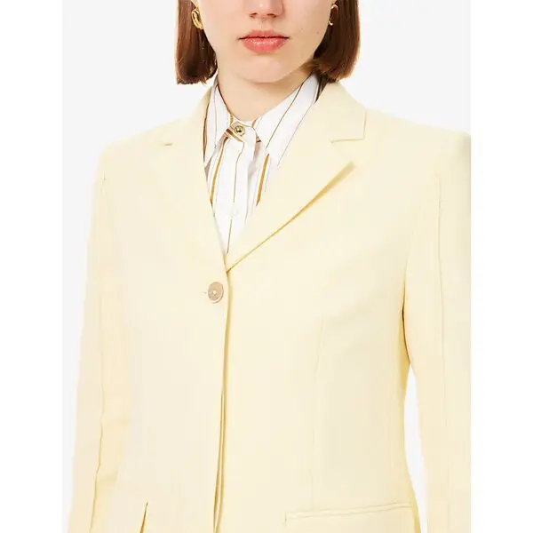 ME+EM Contour Slim-fit Woven Blazer - Dusted Lemon Yellow