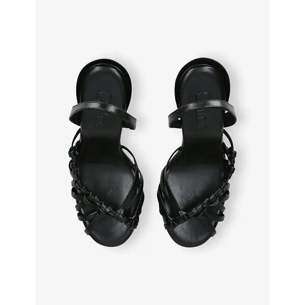 Chloé Estra Leather Heeled Sandals - Black