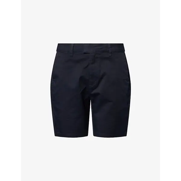 ARNE Tailored Chino Cotton-blend Shorts - Navy