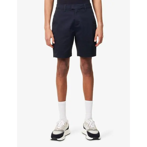 ARNE Tailored Chino Cotton-blend Shorts - Navy