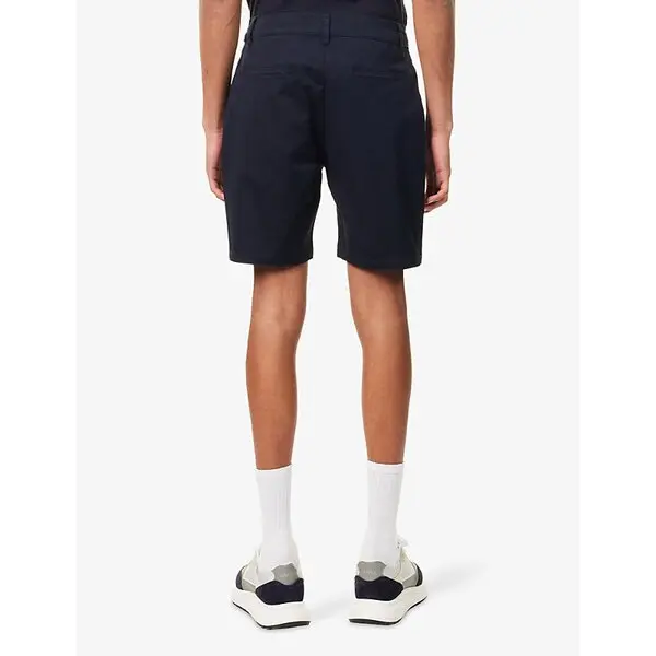 ARNE Tailored Chino Cotton-blend Shorts - Navy