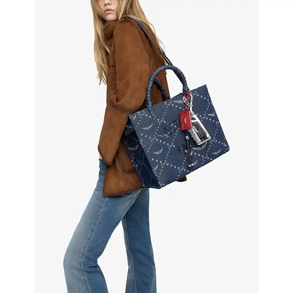 Zadig&Voltaire Branded Denim Tote Bag - Silent