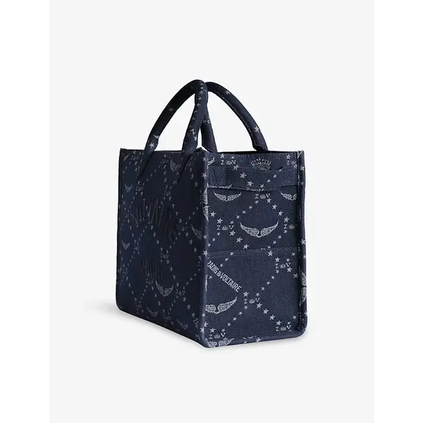 Zadig&Voltaire Branded Denim Tote Bag - Silent