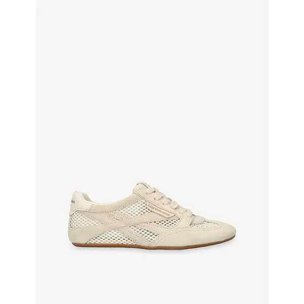 Sam Edelman Tobi Suede And Mesh Trainers - Cream