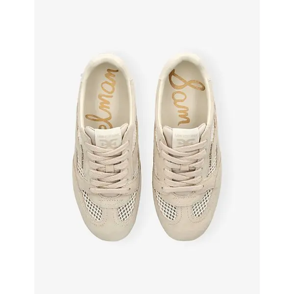 Sam Edelman Tobi Suede And Mesh Trainers - Cream