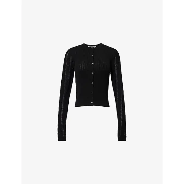 Acne Studios Kredas Rib-knit Wool-blend Cardigan - Black