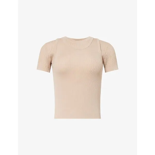 Acne Studios Layered Rib-knit Wool-blend Top